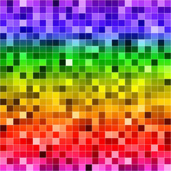 Abstract digital rainbow pixels seamless pattern Vector Image