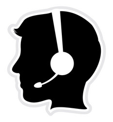 Call center executive icon Royalty Free Vector Image