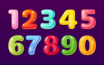 Cartoon balloon number 5 font kids numbers figure Vector Image