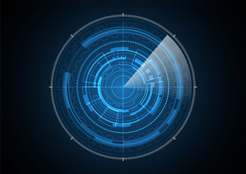 Technology abstract future radar circle background