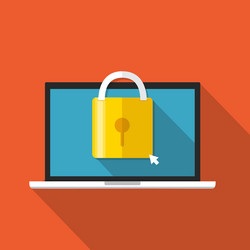 Computer security center online safety Royalty Free Vector