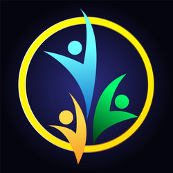 Teamwork symbol Royalty Free Vector Image - VectorStock