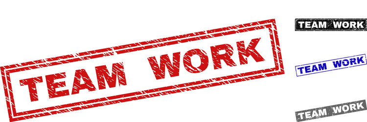 Team work rubber stamp Royalty Free Vector Image