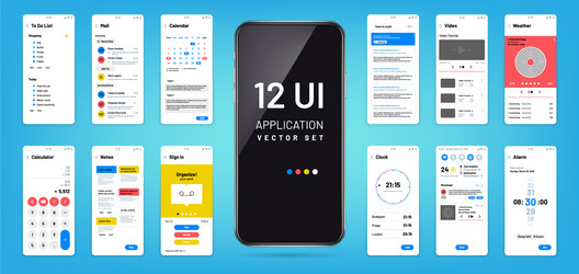 Design mobile app ui ux gui set user Royalty Free Vector