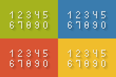 Pixel Numbers Vector Images (over 4,400)