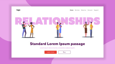 Healthy and toxic relationship set Royalty Free Vector Image