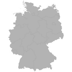 Unterallgaeu grey county map bavaria germany Vector Image