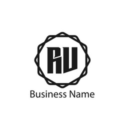 Initial letter rv logo template design Royalty Free Vector