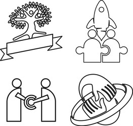 Triangle hand commitment teamwork together Vector Image