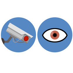 Video surveillance camera cartoon Royalty Free Vector Image