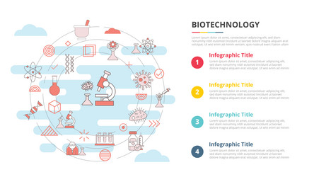 Biotechnology infographic design templatedna Vector Image