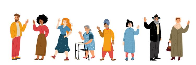 Historical people set Royalty Free Vector Image