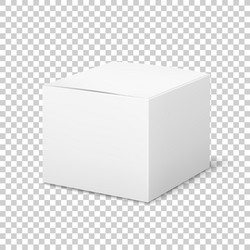 White box with handle mockup template cardboard Vector Image