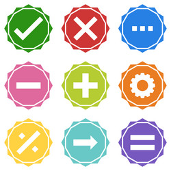 Mathematics right wrong customize square symbol Vector Image