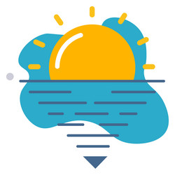 Minimal set of leaf sunny weather and rainy Vector Image