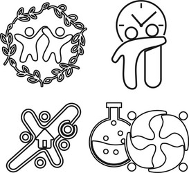 Stethoscope time leaf commitment teamwork Vector Image