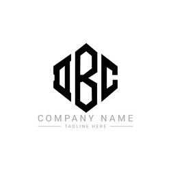 Dbc letter logo design in six style polygon Vector Image