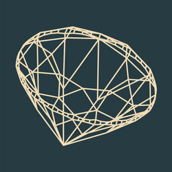 Diamond simple in top and side views Royalty Free Vector