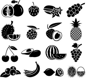 Waste types icon set Royalty Free Vector Image