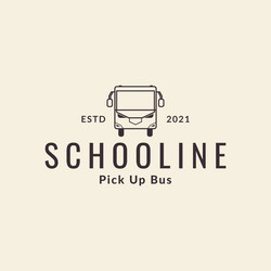 School bus logo Royalty Free Vector Image - VectorStock