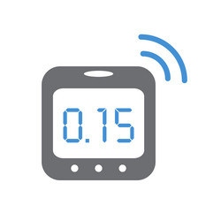 Smart temperature sensor on white background Vector Image