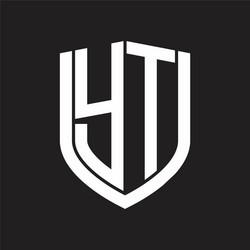 Yt logo monogram with rounded line swipe design Vector Image