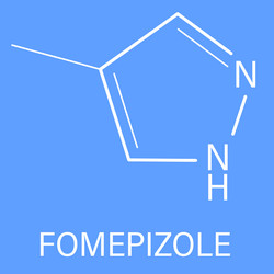 Fomepizole molecule skeletal formula Royalty Free Vector
