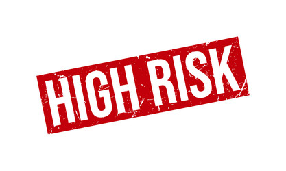 High risk rubber stamp seal Royalty Free Vector Image