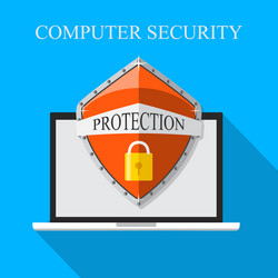 Computer security center online safety Royalty Free Vector