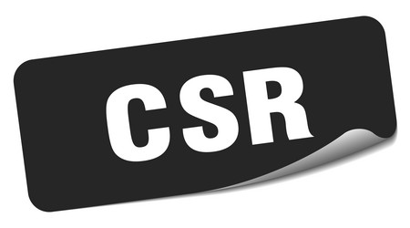 Csr sticker label Royalty Free Vector Image - VectorStock