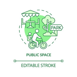 Public space green gradient concept icon Vector Image