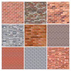 Grey brick wall texture seamless background Vector Image