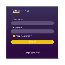 Set sign up and in forms registration Royalty Free Vector