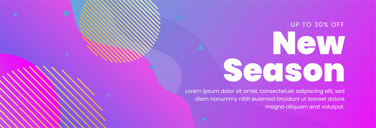 Banner horizontal flash sale flat Royalty Free Vector Image