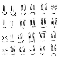 Cartoon funny faces Royalty Free Vector Image - VectorStock