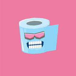 Funny cartoon toilet paper roll character Vector Image