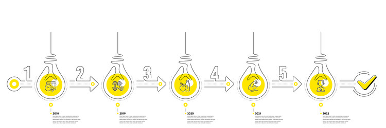 Gym infographic 5 steps timeline sport process Vector Image