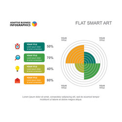 Radial bar chart with business elements Royalty Free Vector