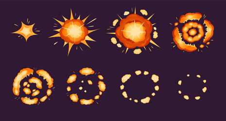 Sprite sheet cracker explosion effect Royalty Free Vector