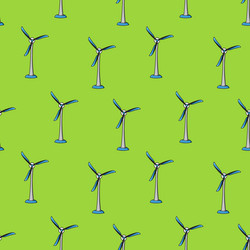 Wind generator turbine pattern Royalty Free Vector Image