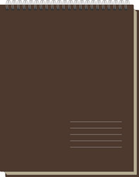 Notebook Spiral Brown Vector Images (over 130)