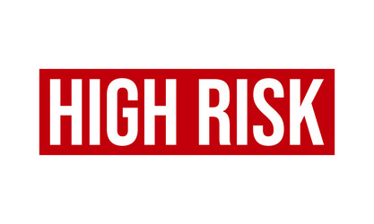 High risk rubber stamp seal Royalty Free Vector Image