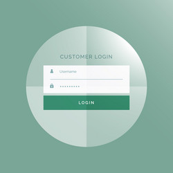 Modern login form ui design for website Royalty Free Vector