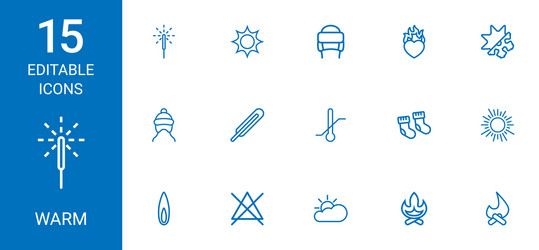 Warm icons Royalty Free Vector Image - VectorStock