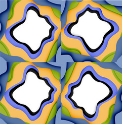 Abstract geometric pattern 3d paper layers cut Vector Image