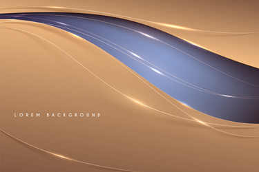 Abstract gold and blue lines background Royalty Free Vector