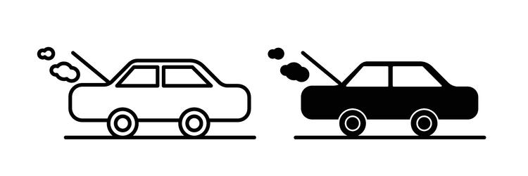 Car breakdown icon set motor repair auto symbol Vector Image