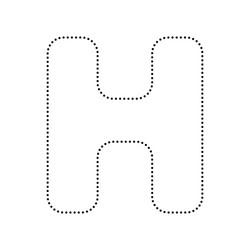 Letter h sign design template element pop Vector Image