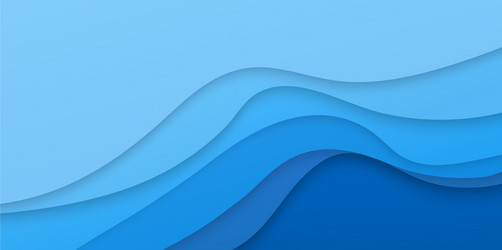 Paper cut wavy lines template Royalty Free Vector Image