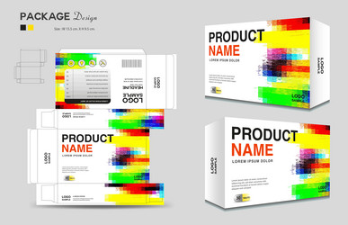 Cosmetic box design supplements box template Vector Image